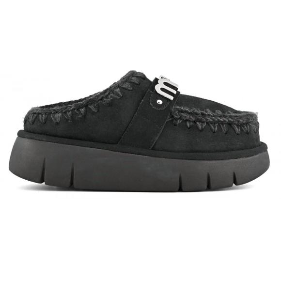 Mou | Shoes | New Mou Bounce Clog Metal Logo In Black | Poshmark